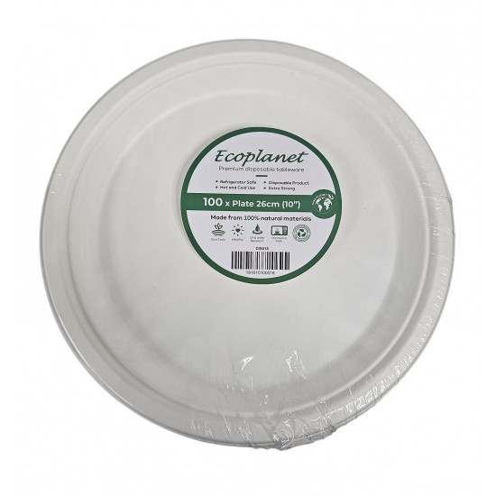 DISPOSABLE 10 INCH PLATE ROUND PAK 100