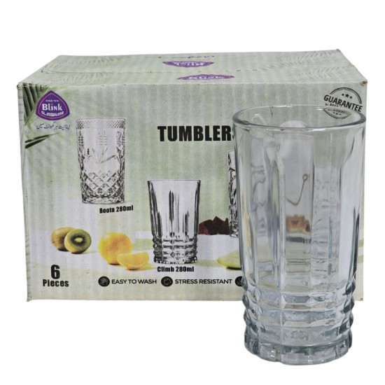 CLIMB 280 ML 6 PCS GLASS SET IN GIFT BOX
