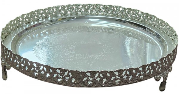 LARGE SILVER PAN DAN TRAY 35CM