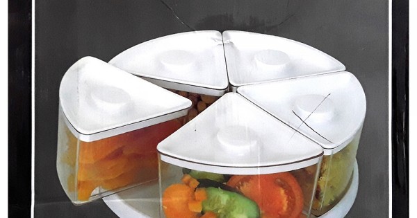 MINI BIN WHITE REVOLVING COMPARTMENTS