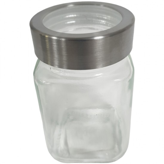 JAR SQUARE WITH SEE THROUGH LID 250 ML