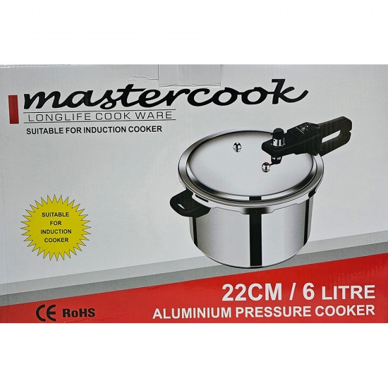 PRESURE COOKER 6 LT ALUMINIUM WITH INDUCTION BASE